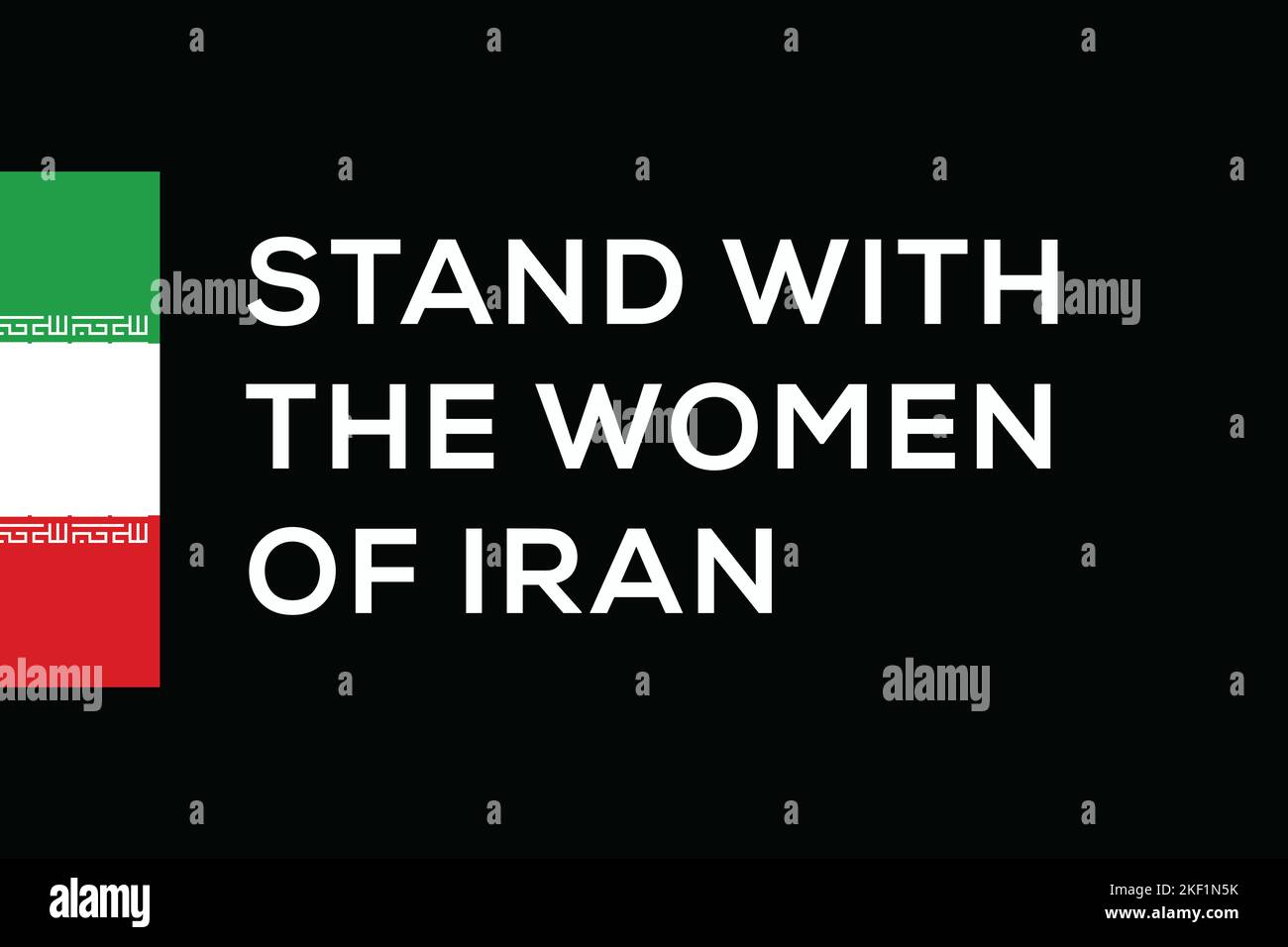 Stand with women of Iran. Freedom to women in Iran. Protest concept ...