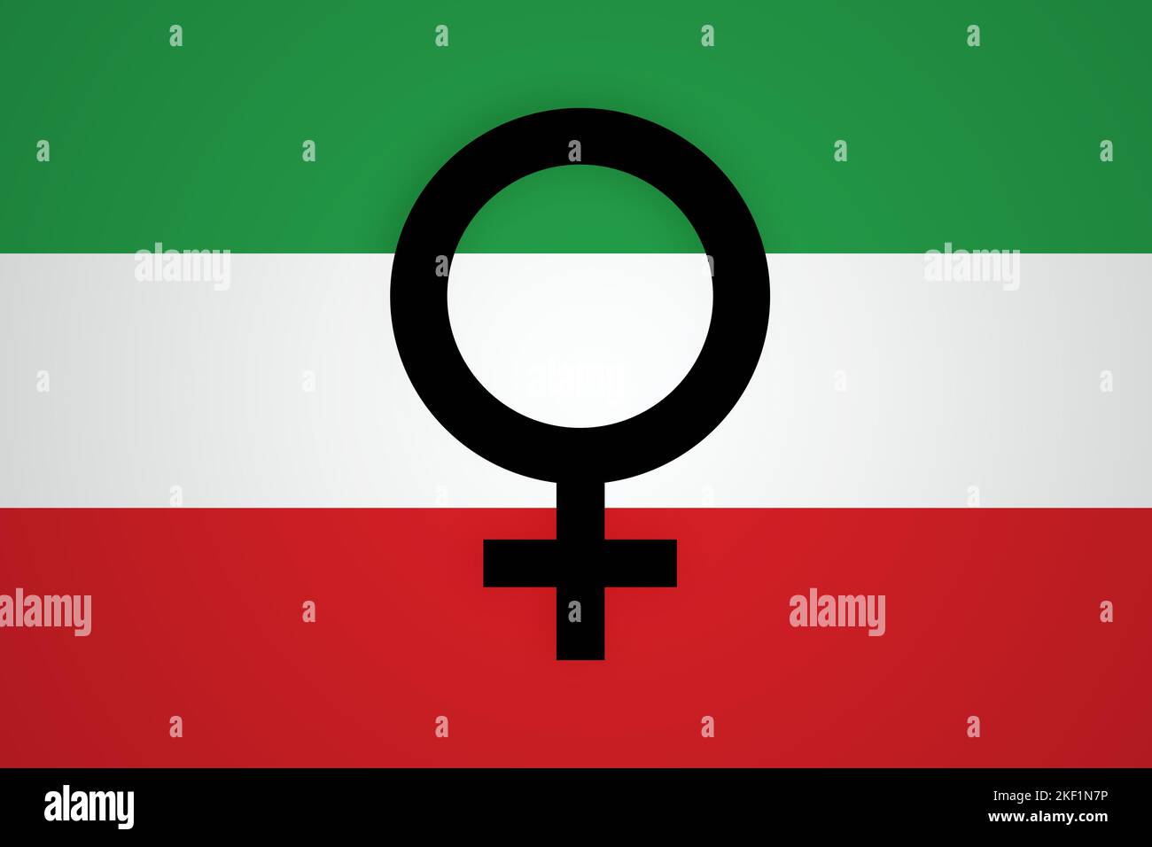 Female symbol. Free iranian women. Freedom to women in Iran. Flag ...