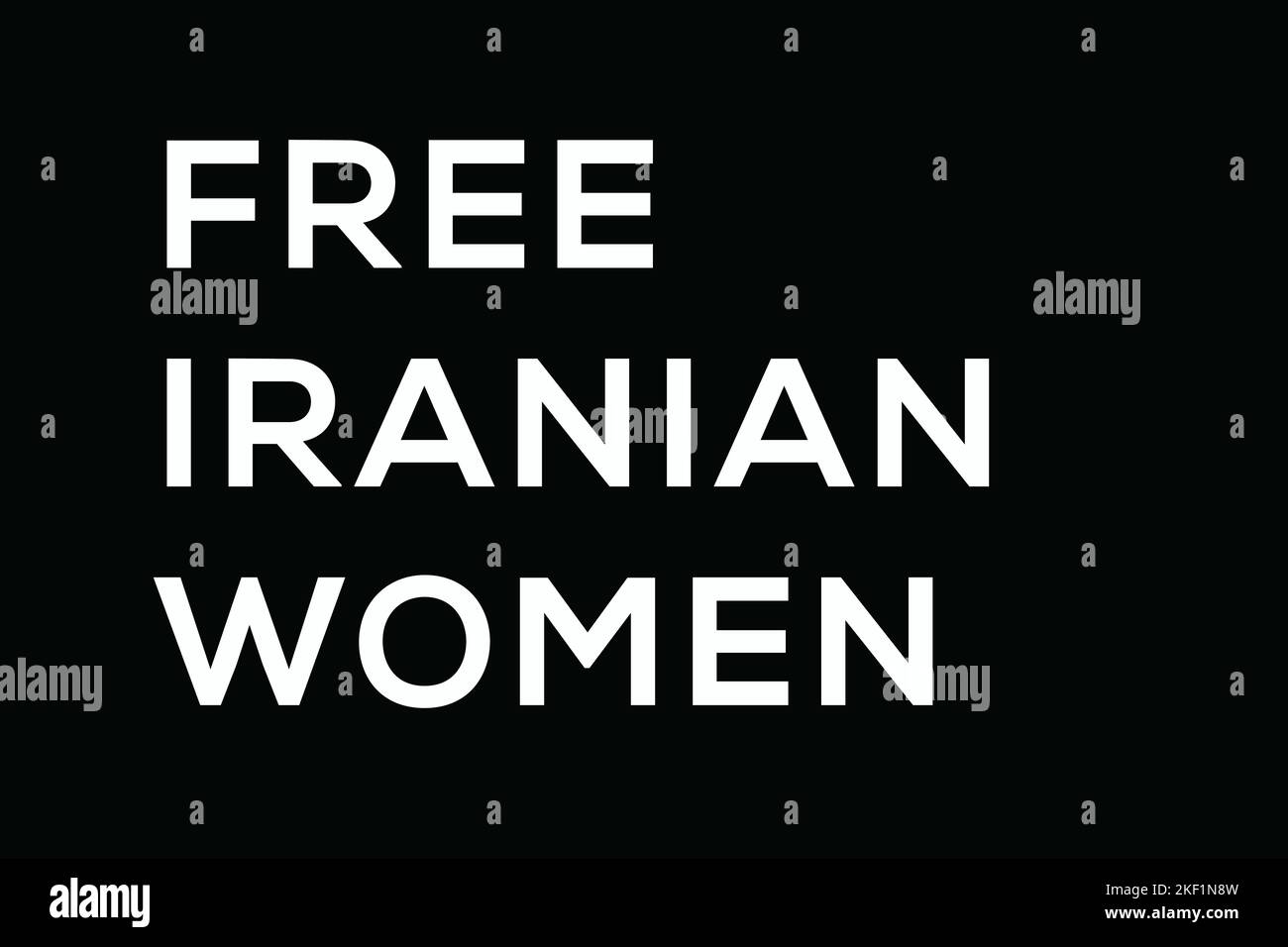 Free iranian women. Freedom to women in Iran. Protest concept. Slogan ...