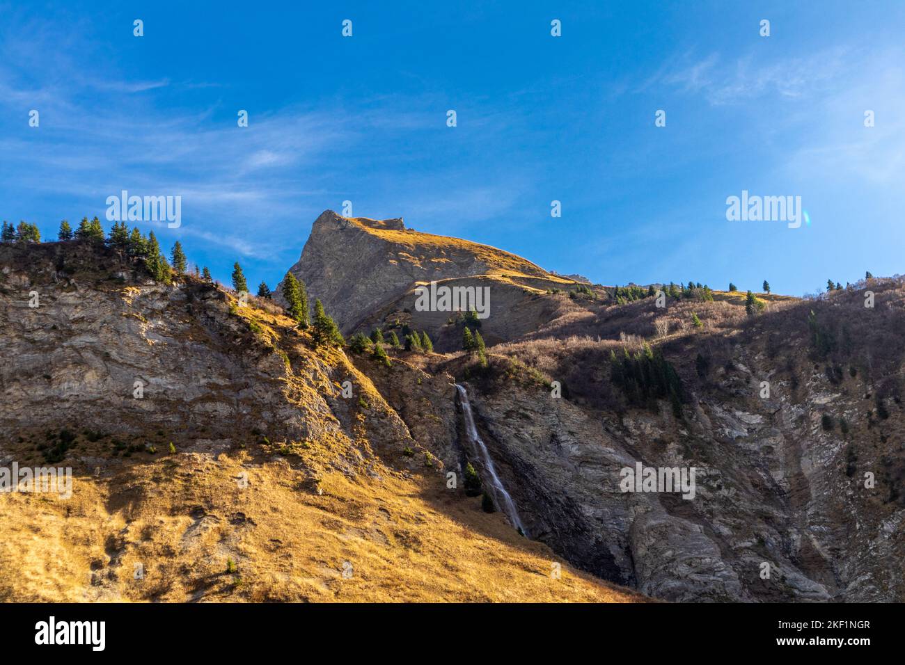 Small autumn hike through the beautiful landscape in the Allgäu near ...