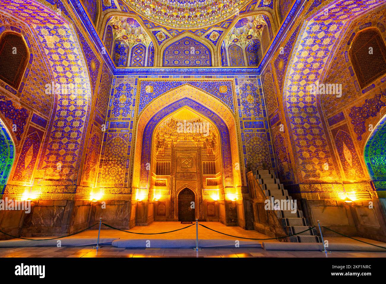 Samarkand, Uzbekistan - April 18, 2021: Registan Tilya Kori Madrasah ...