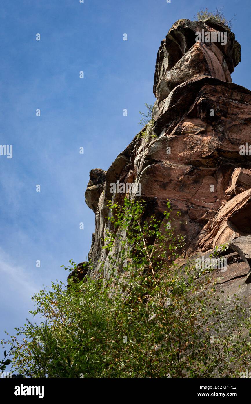 Sandstone rock formation with clear sky Stock Photo - Alamy