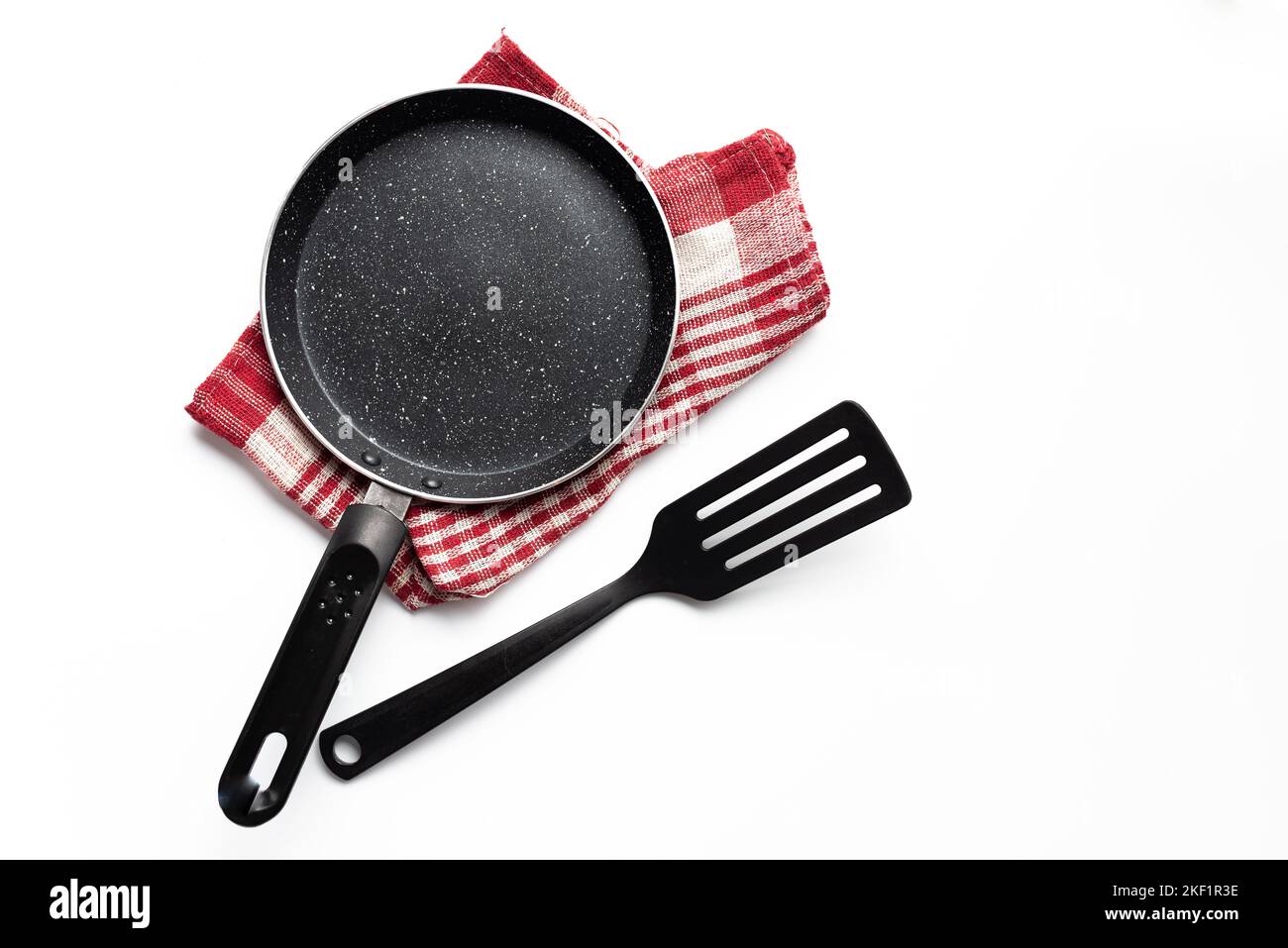 empty pan and flipper used in frying for cooking,kitchenware Stock ...