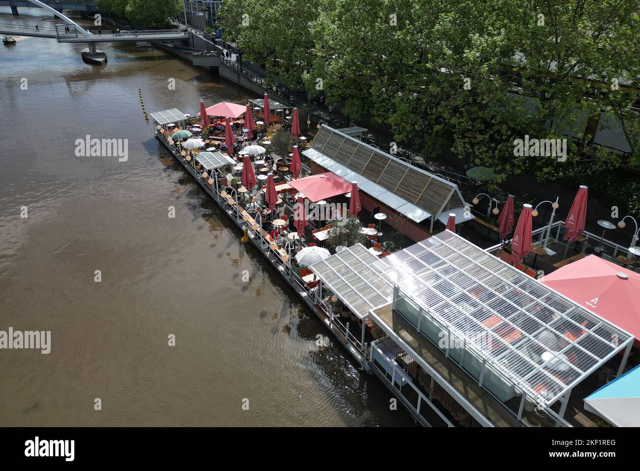 Arbory Afloat, bar on the Yarra River, Melbourne Stock Photo - Alamy