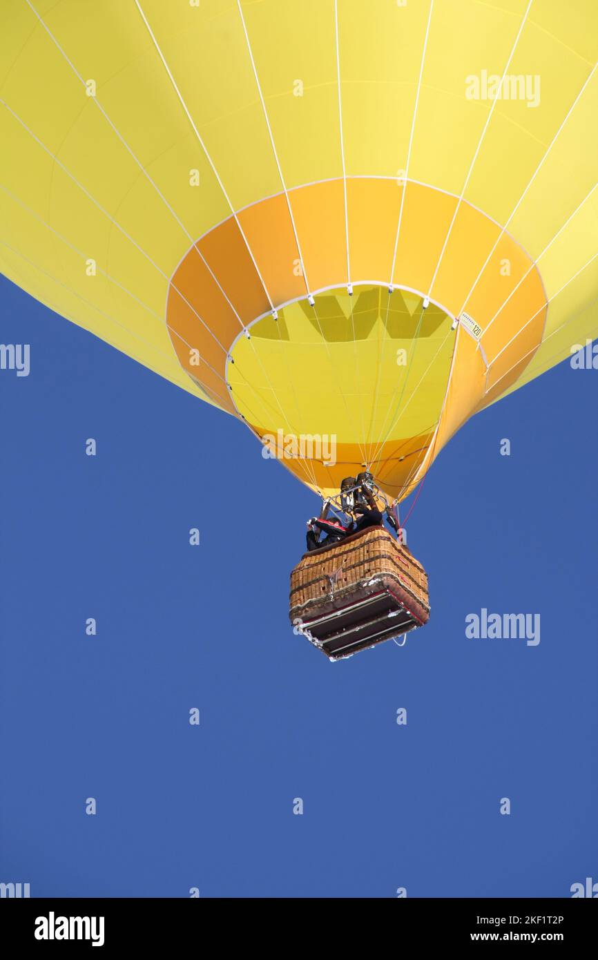 Hot Air Balloons in Flight with space in lower part for text Stock ...