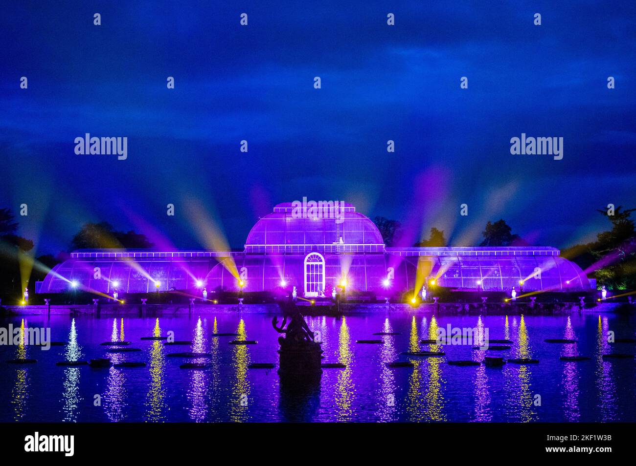 London, UK. 15th Nov, 2022. The Palm House pond show - Christmas at Kew ...