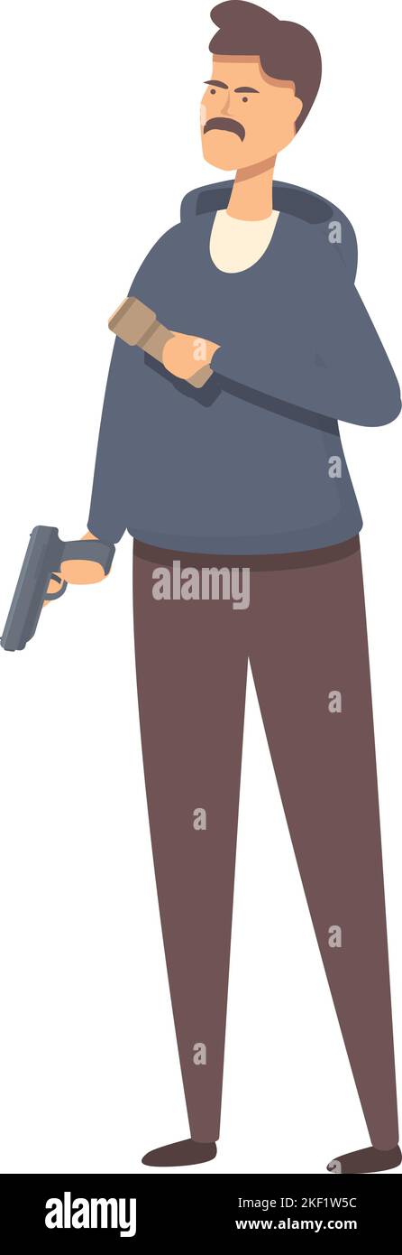 Investigator icon cartoon vector. Crime detective. Secret man Stock ...