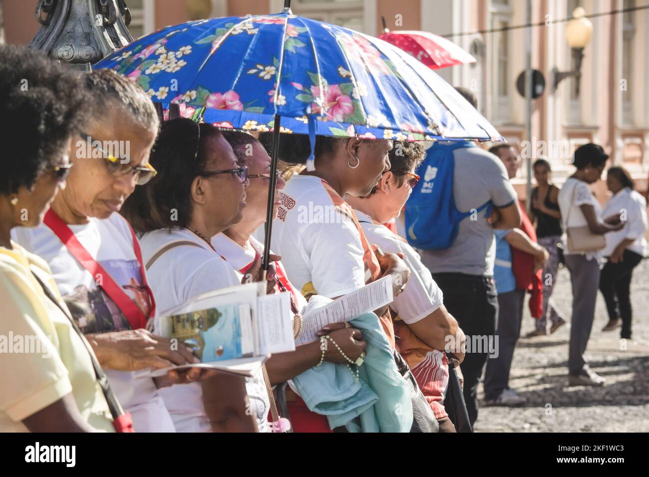 Salvador, Bahia, Brazil - May 26, 2016: Catholic faithful with ...