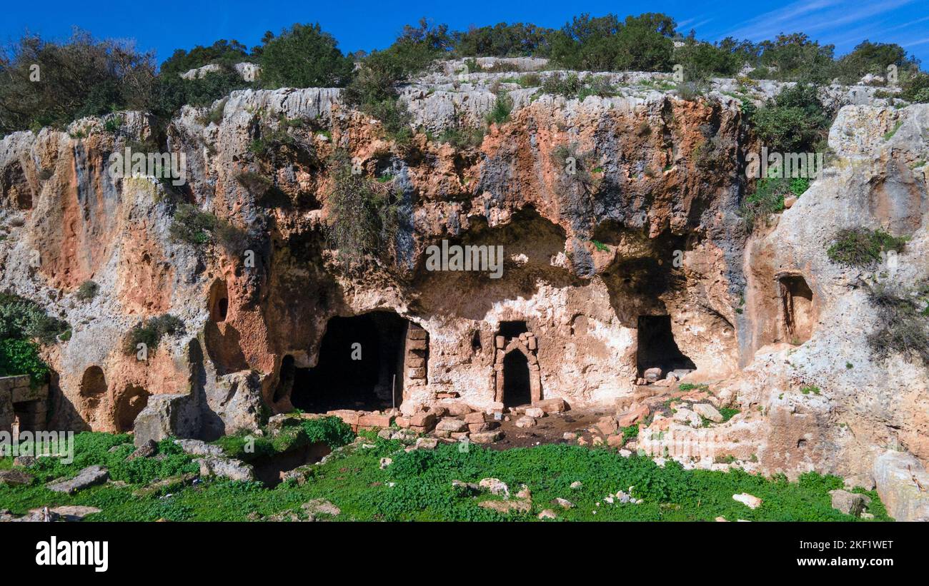 Old cave on al sanab valley Libya Stock Photo - Alamy