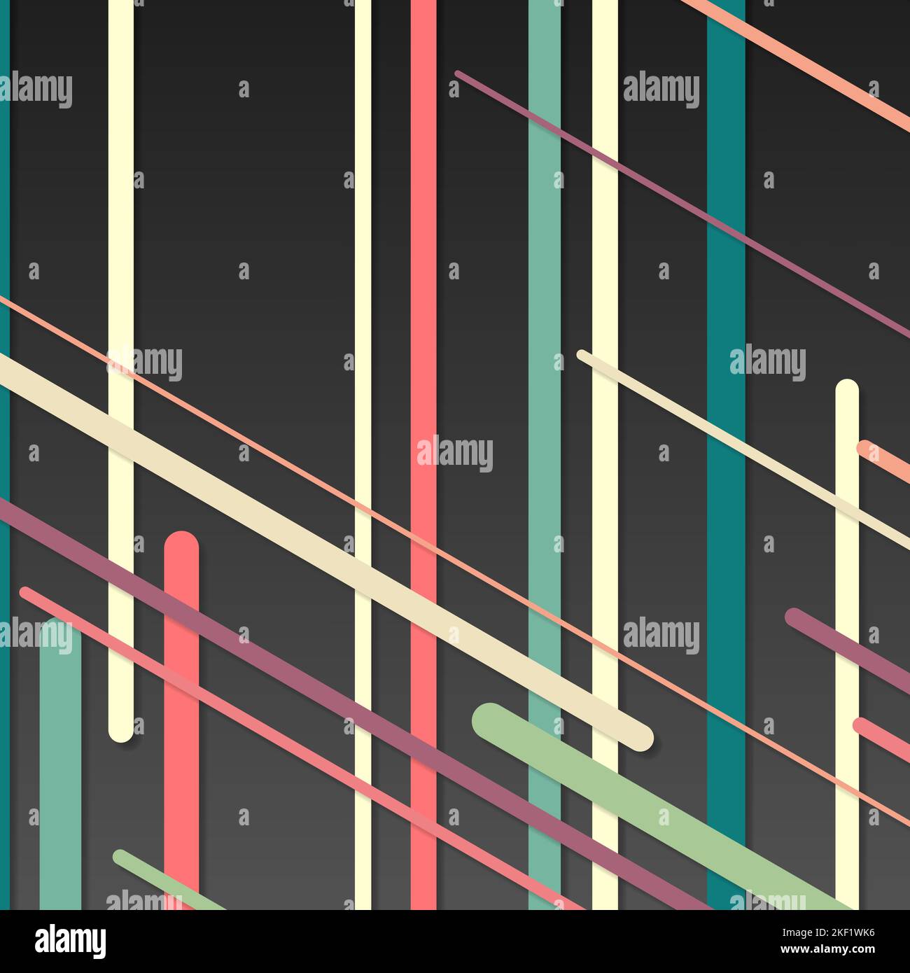 Random Color flowing rounded stripes illustration Stock Vector Image ...