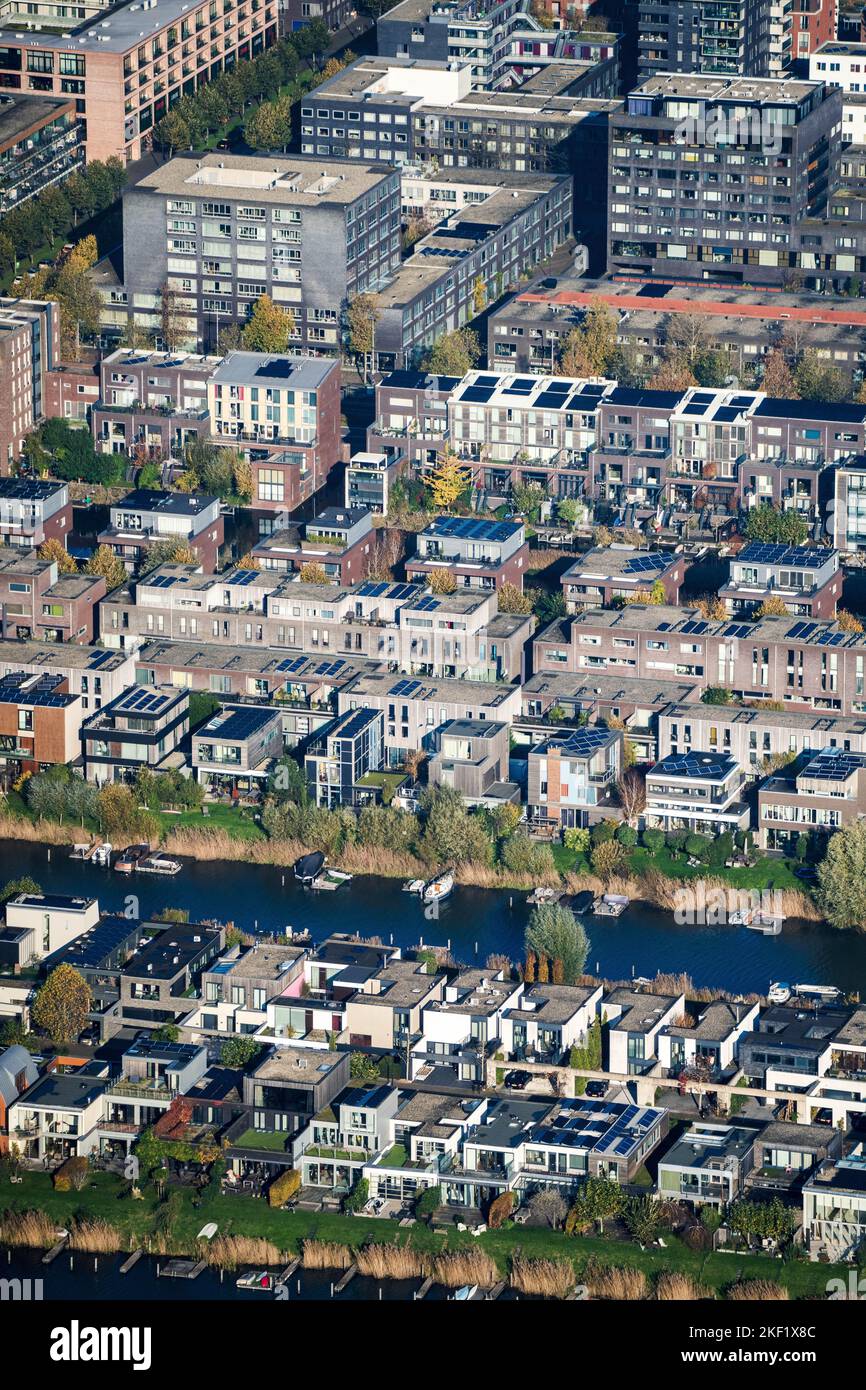Aerial of Inner city of Amsterdam The Netherlands Stock Photo - Alamy