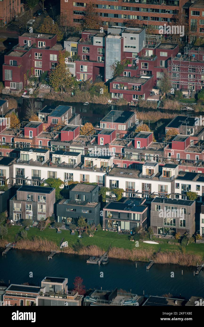 Aerial of Inner city of Amsterdam The Netherlands Stock Photo - Alamy