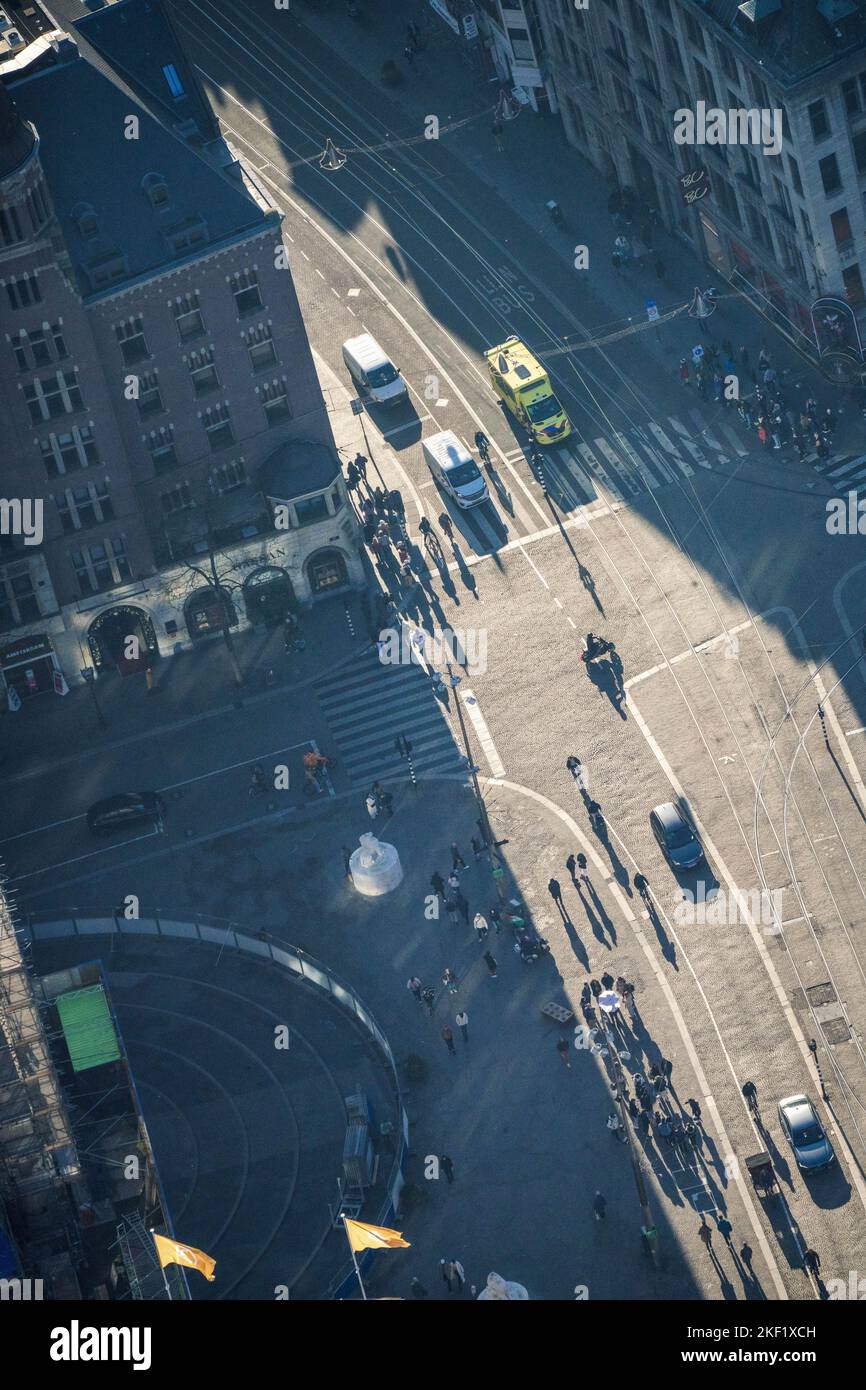 Aerial of Inner city of Amsterdam The Netherlands Stock Photo - Alamy