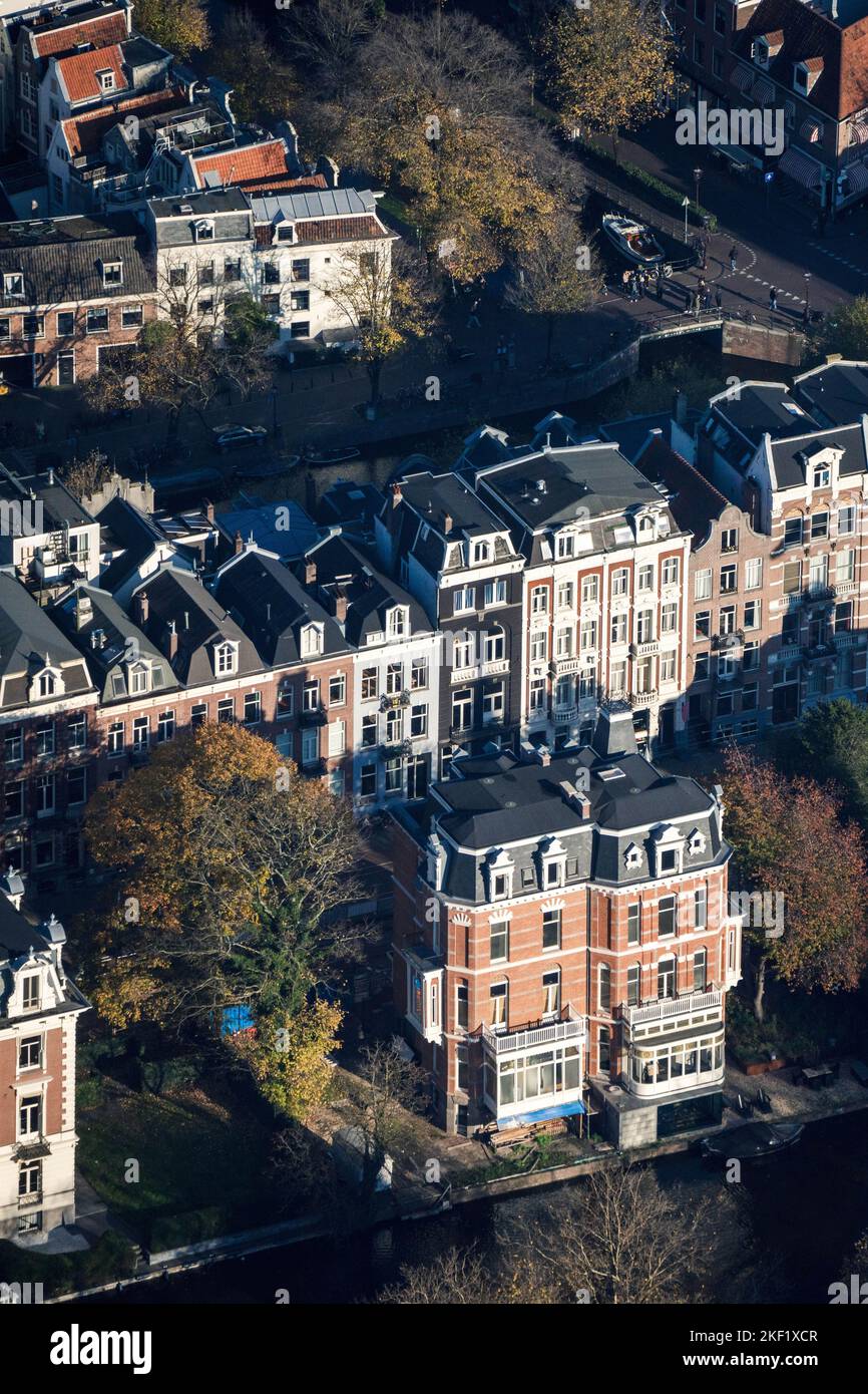 Aerial of Inner city of Amsterdam The Netherlands Stock Photo - Alamy