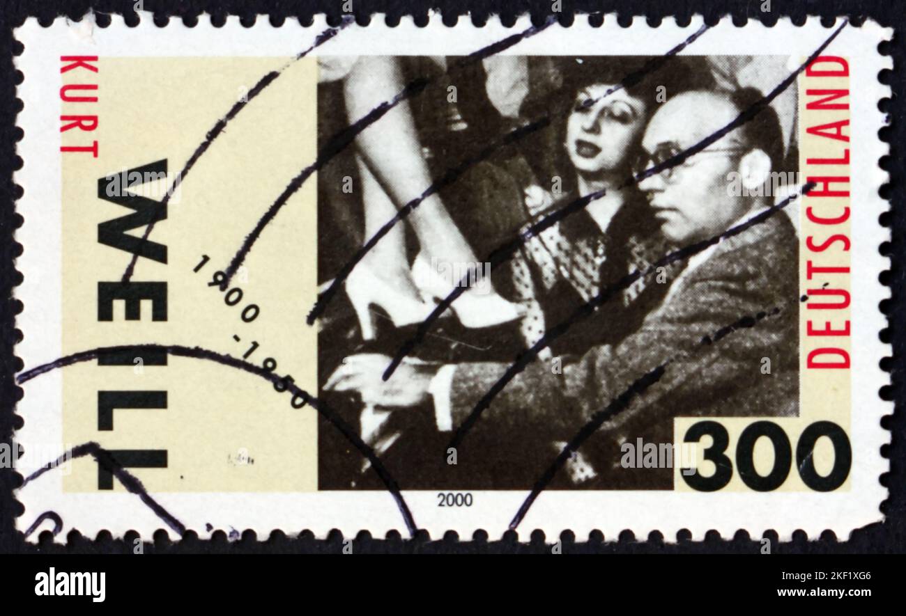 GERMANY - CIRCA 2000: a stamp printed in Germany shows Kurt Weill (1900 ...