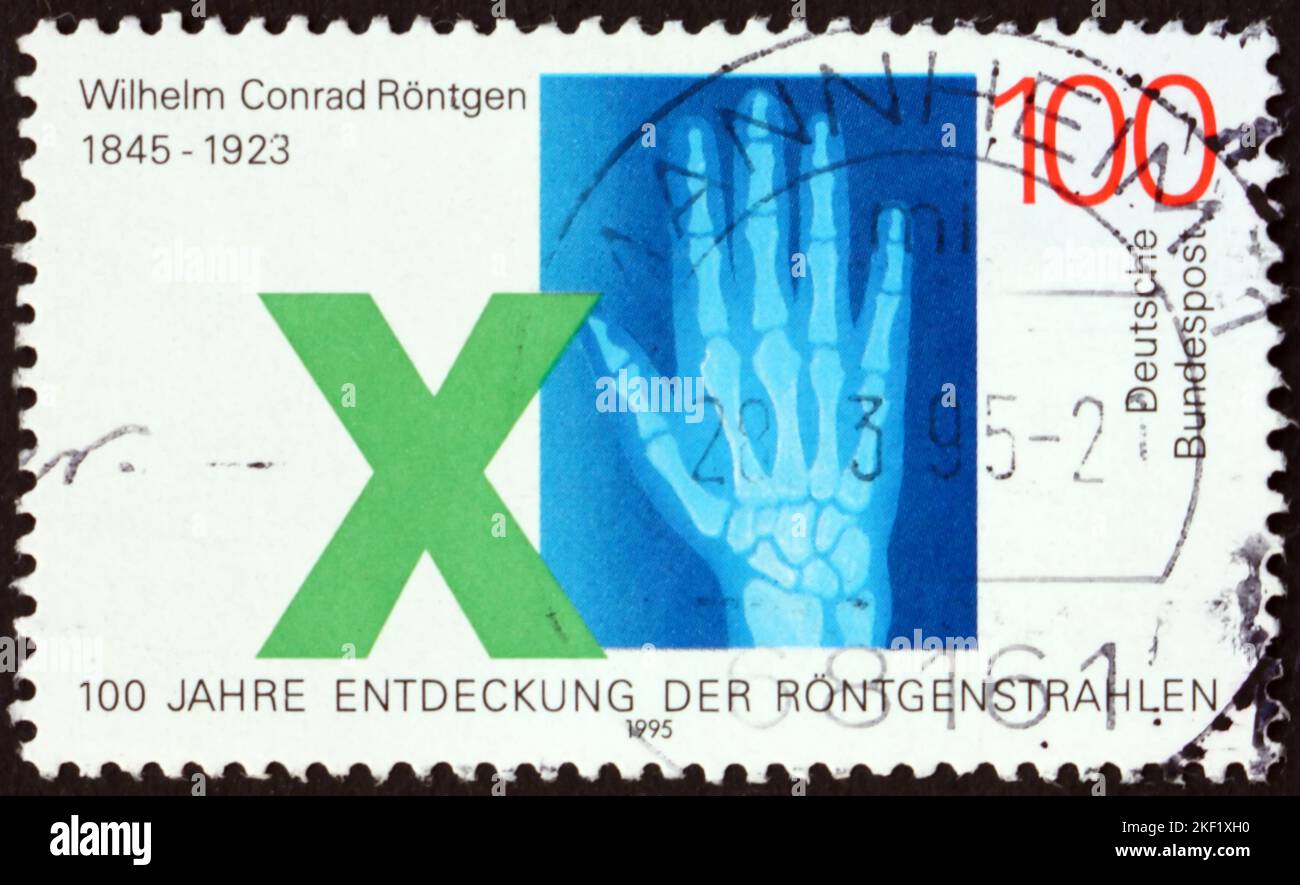 GERMANY - CIRCA 1995: a stamp printed in Germany dedicated to Centenary ...