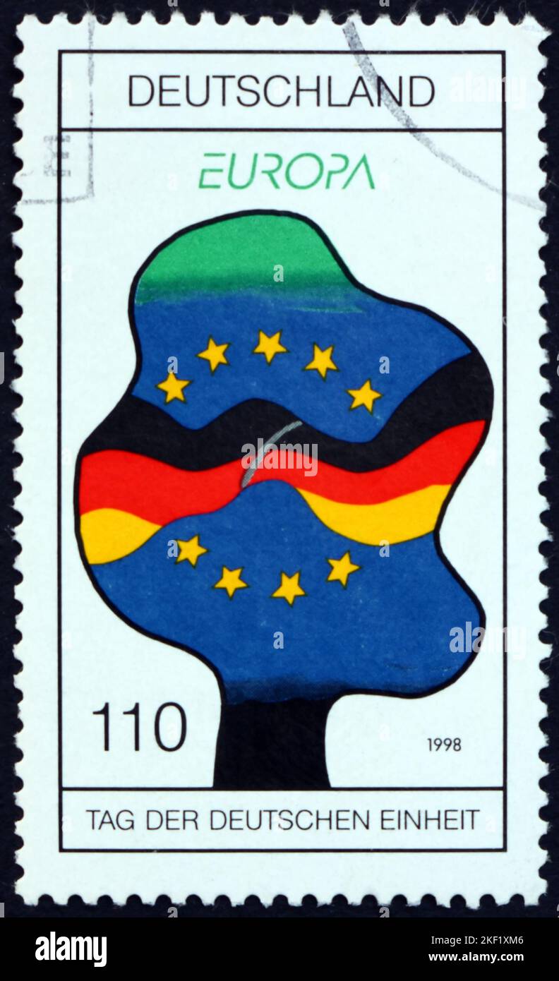 GERMANY - CIRCA 1998: a stamp printed in Germany dedicated to Europa ...