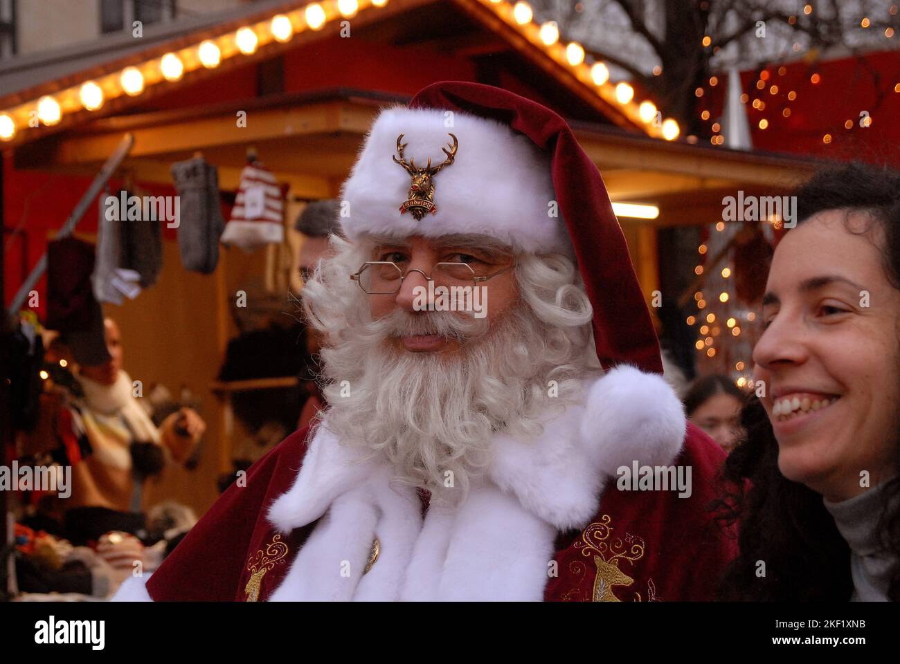 Copenhagen/Denmark/12 November 2022/ Santa at christmas market at ...