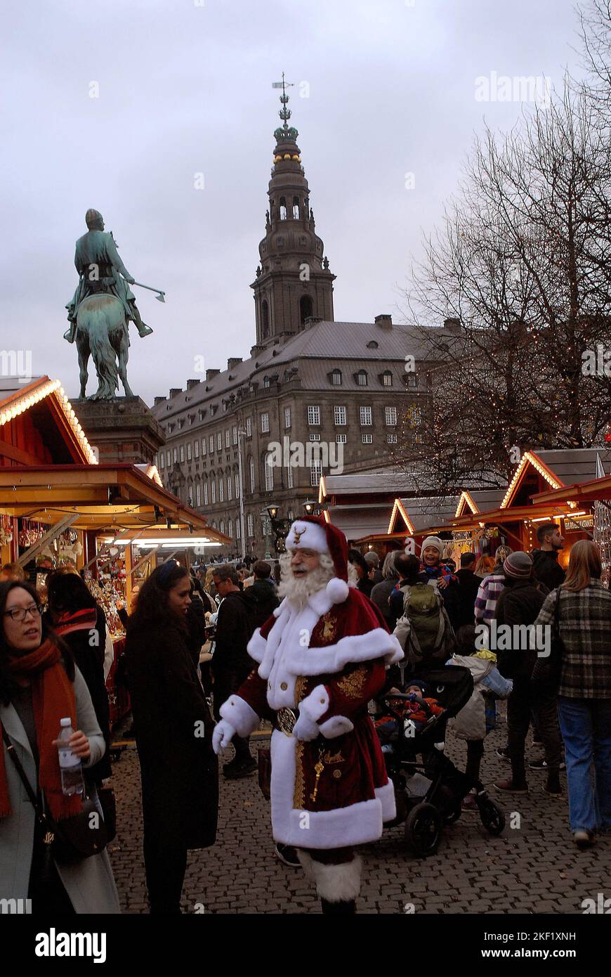 Copenhagen/Denmark/12 November 2022/ Santa at christmas market at ...