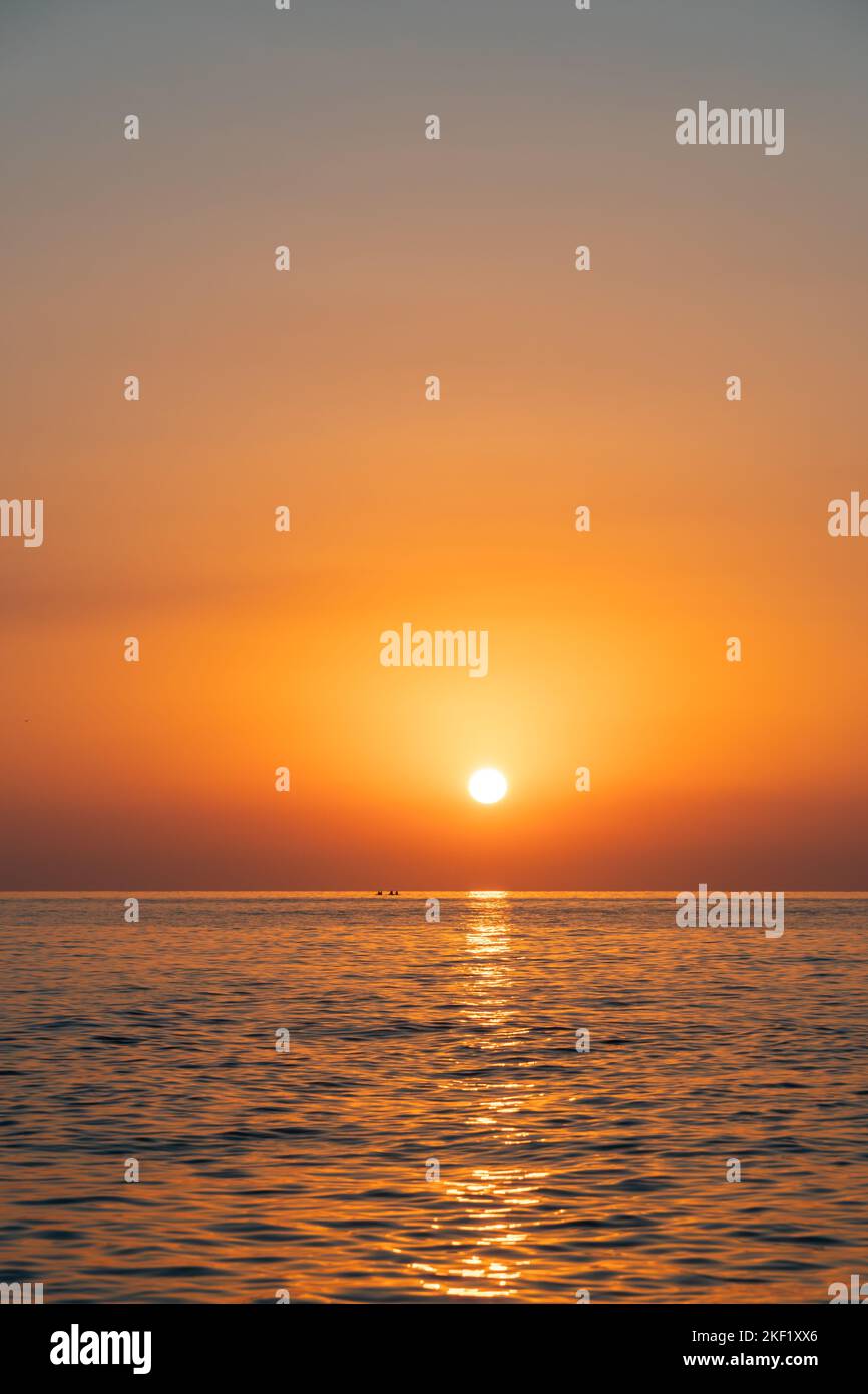 Purple sunset over the Black Sea, Batumi beach. Georgia Stock Photo - Alamy