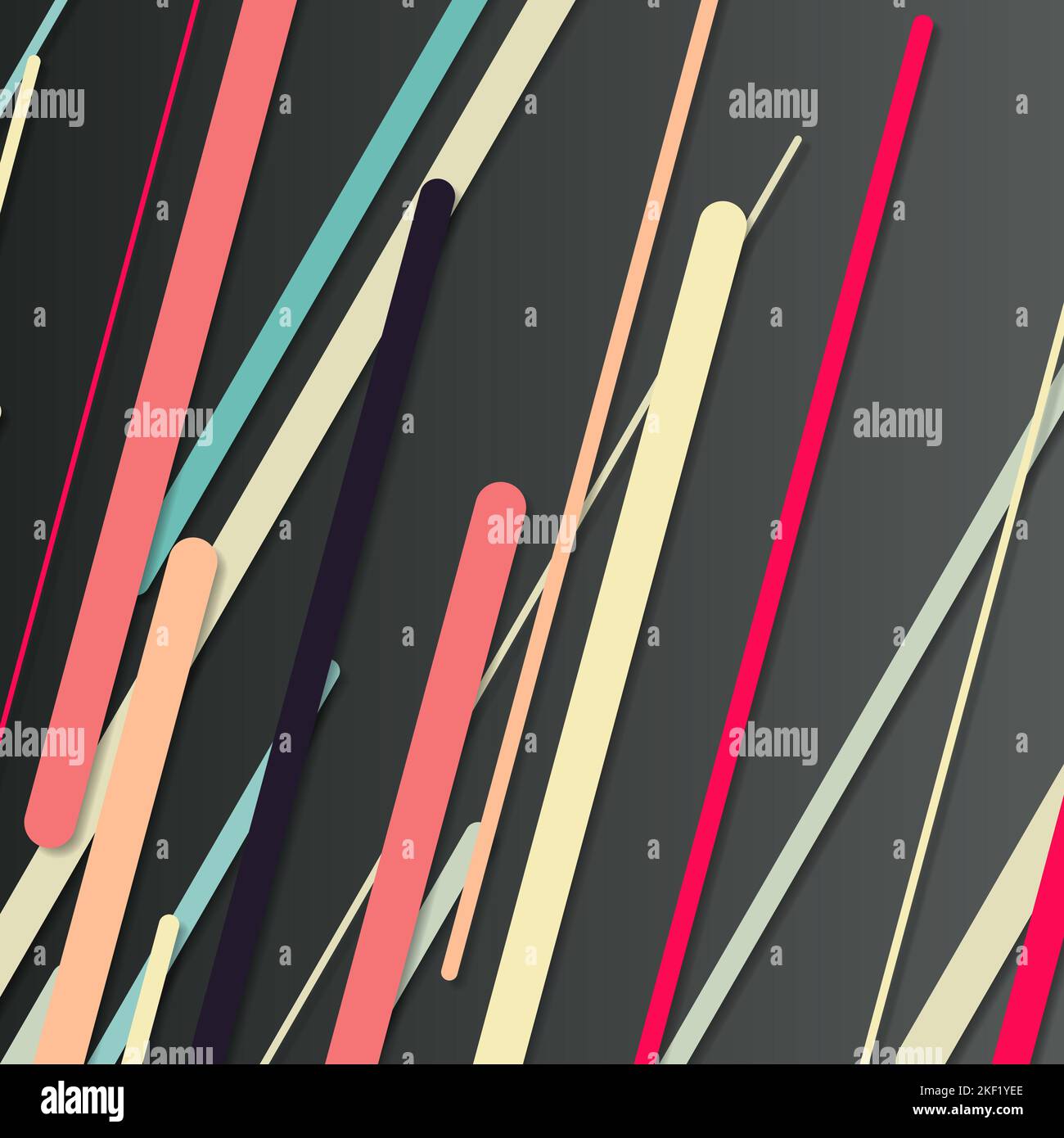 Random Color flowing rounded stripes illustration Stock Vector Image ...