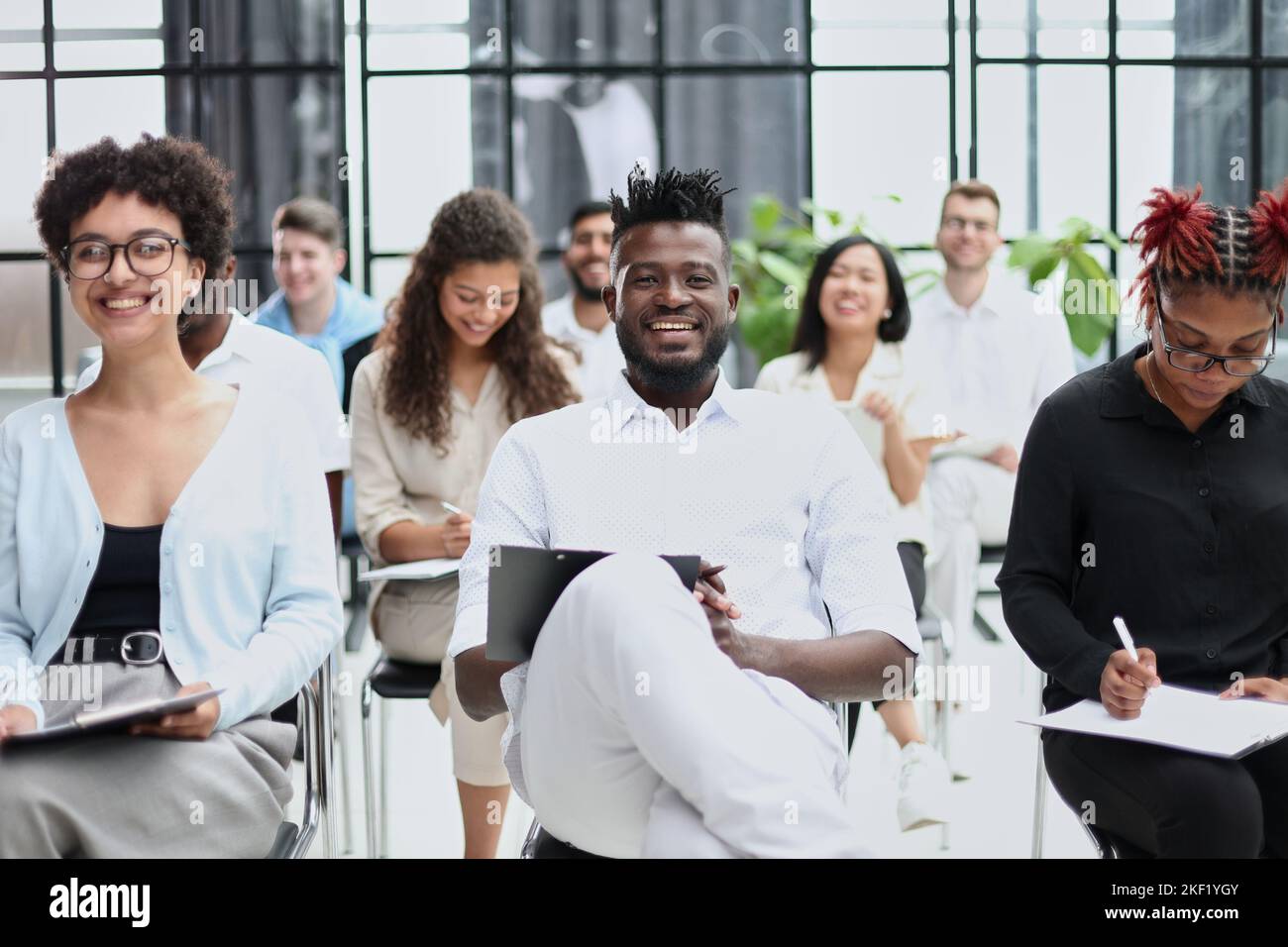 business people attending a seminar in board room Stock Photo - Alamy