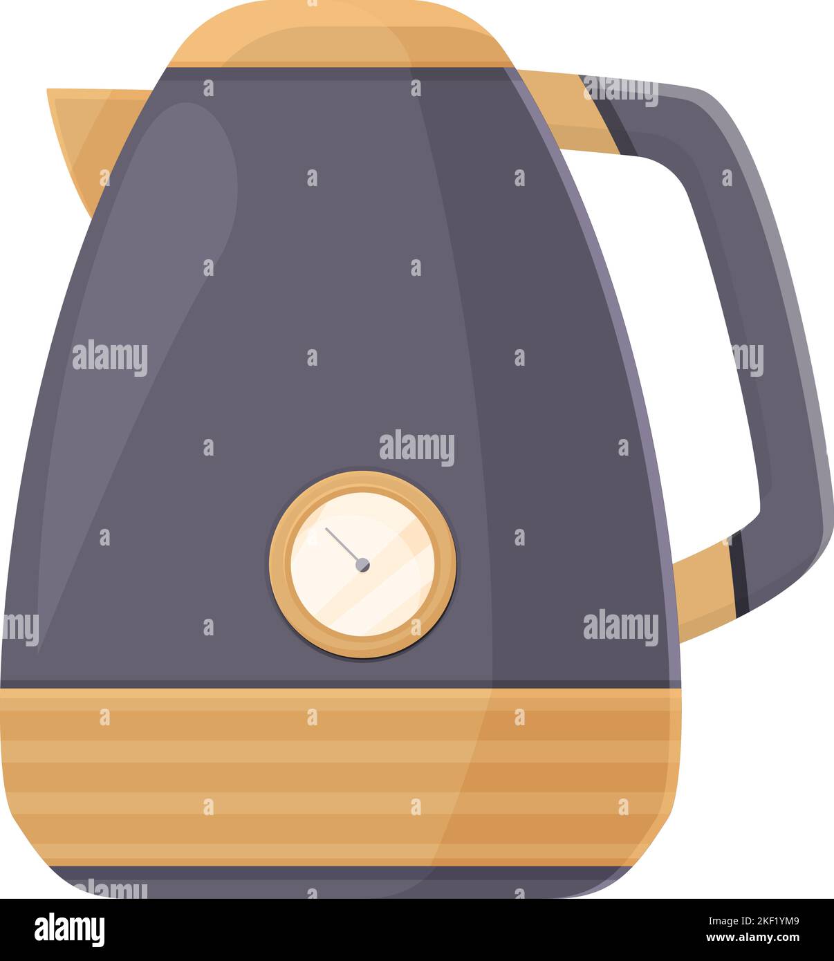 Gauge kettle icon cartoon vector. Tea metal. Home pot Stock Vector ...