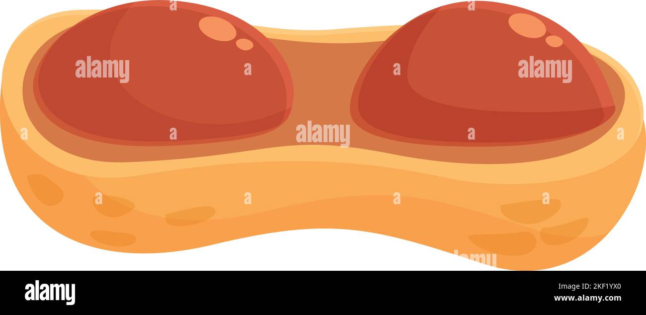 Peanut shell icon cartoon vector. Butter spread. Cream food Stock ...