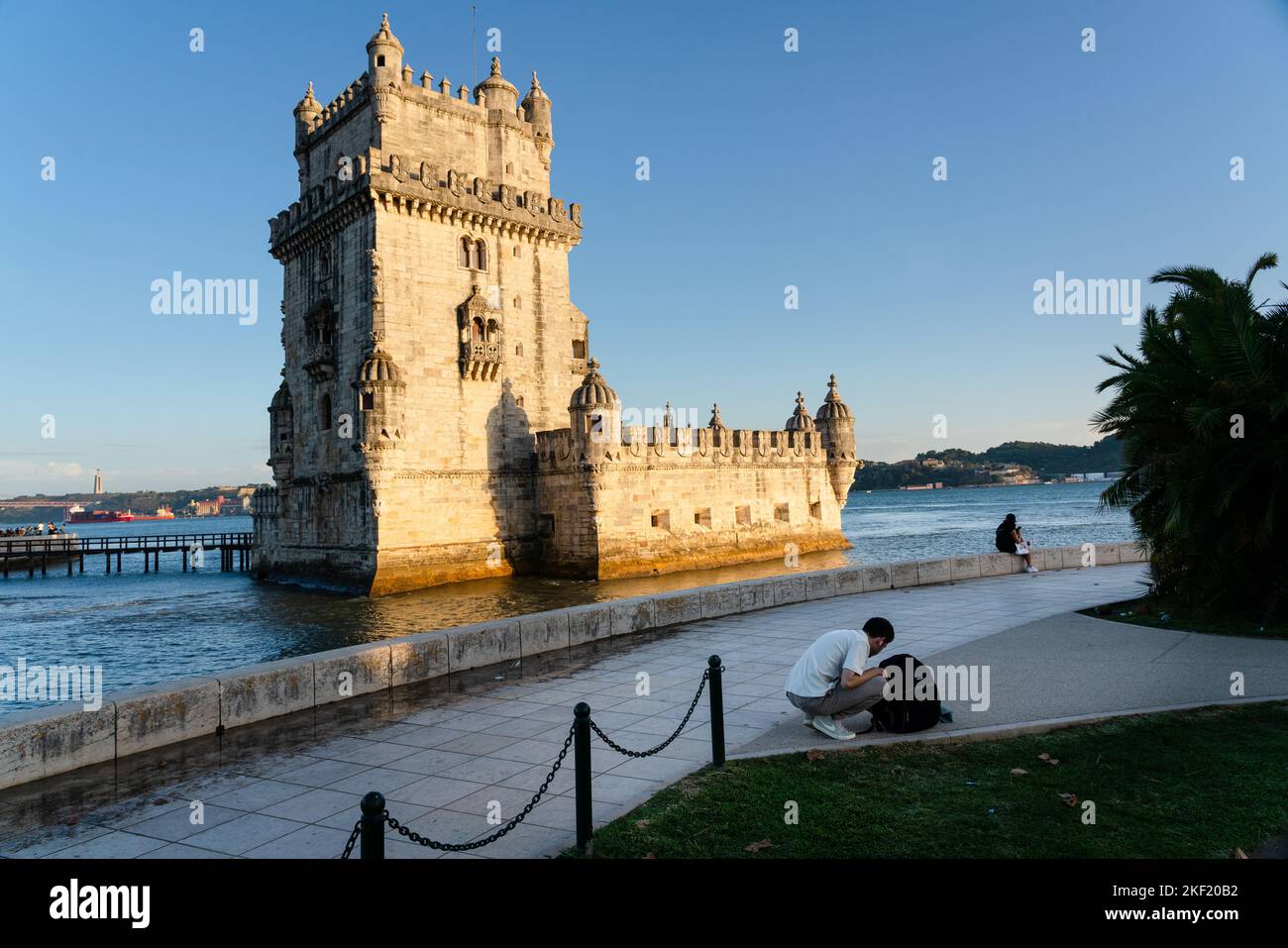 The Torre de Belém (Belem Tower) in the Belem District in Lisbon ...