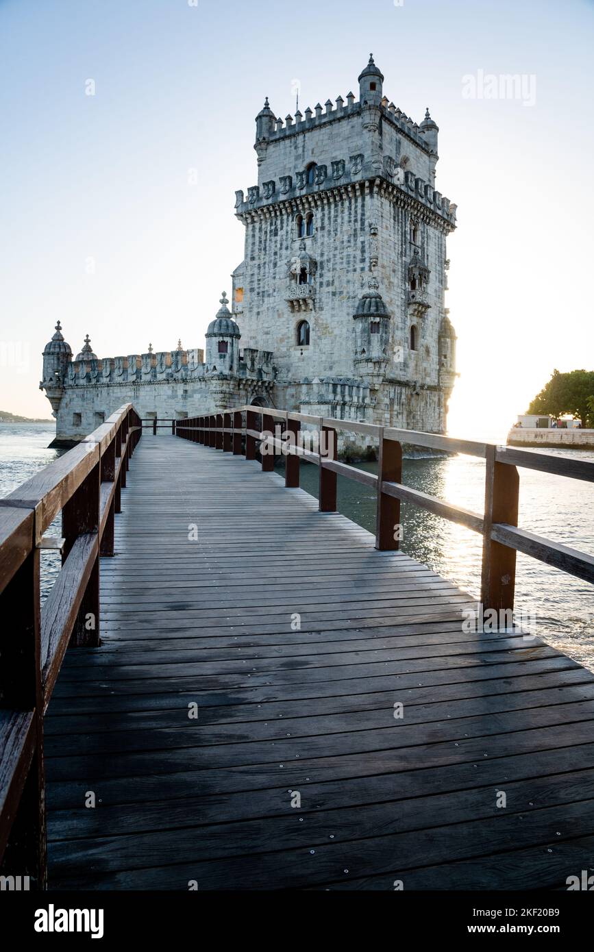 The Torre de Belém (Belem Tower) in the Belem District in Lisbon ...