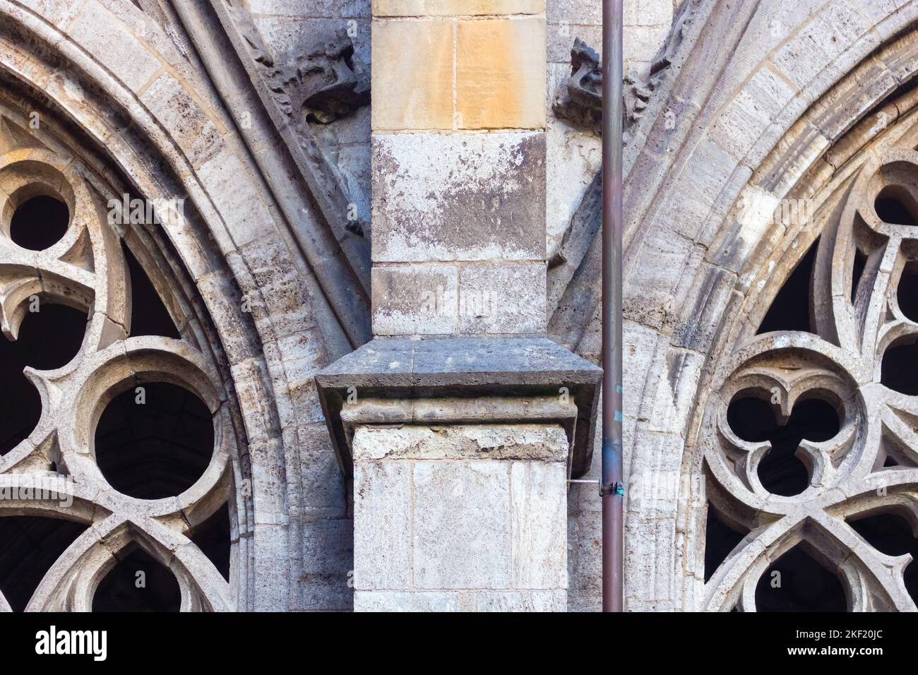 Details of open windows in the Dom cathedral of Utrecht, the ...