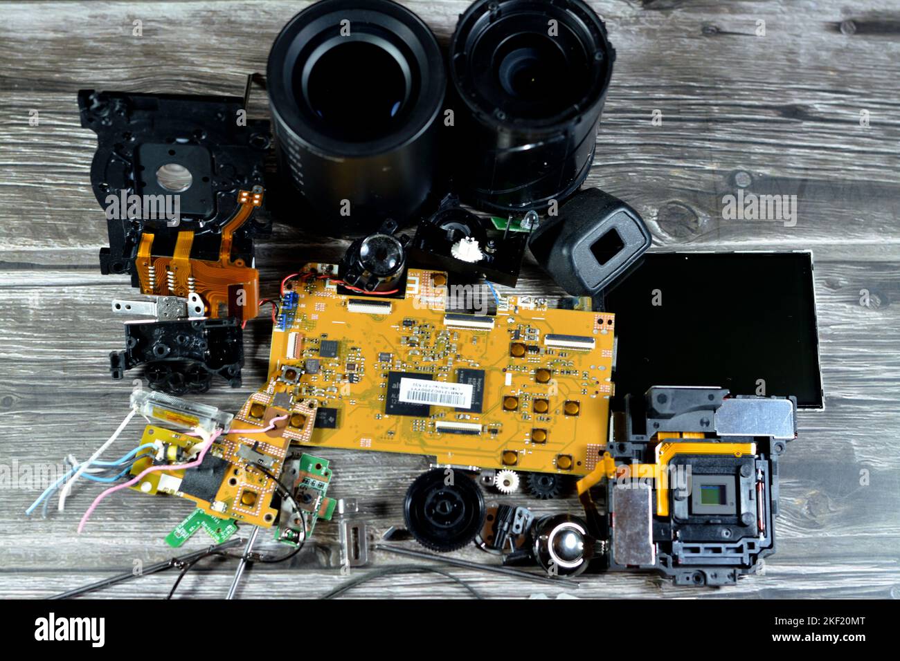 Cairo, Egypt, November 4 2022: The interior components of a compact ...