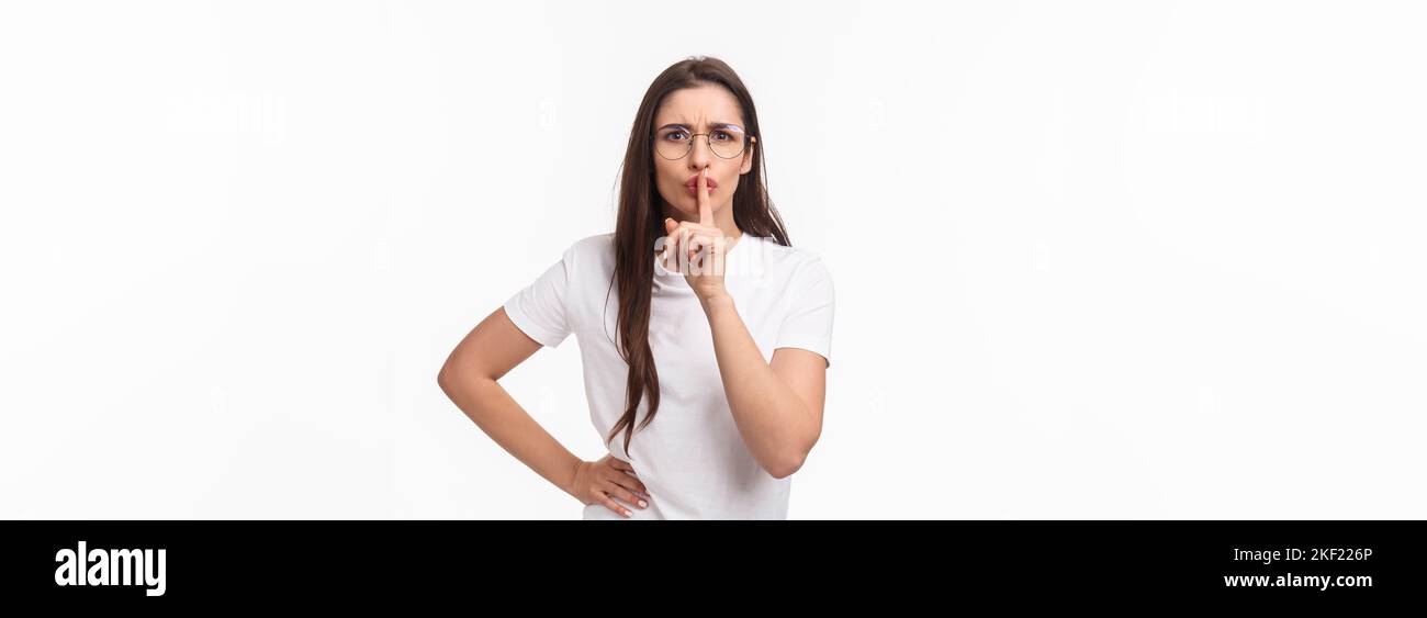 Shushing face hi-res stock photography and images - Alamy