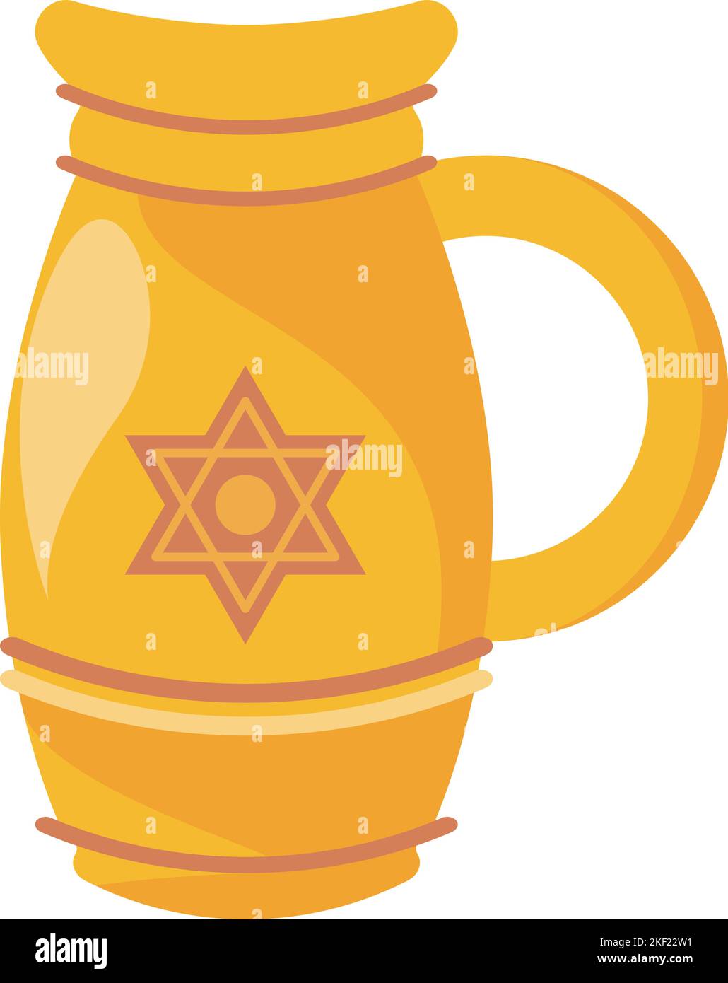 golden jar with jewish star Stock Vector Image & Art - Alamy