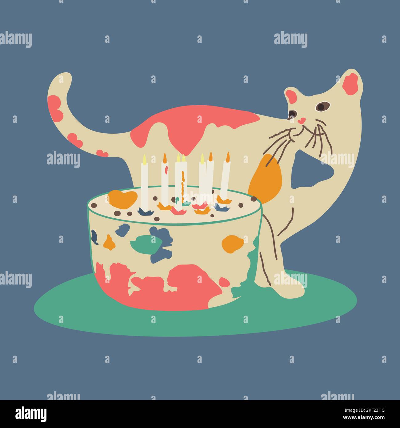 Cat cakes Stock Vector Images - Alamy