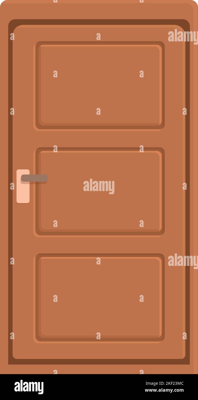 Ajar door icon cartoon vector. Home exterior. Shut wall Stock Vector ...