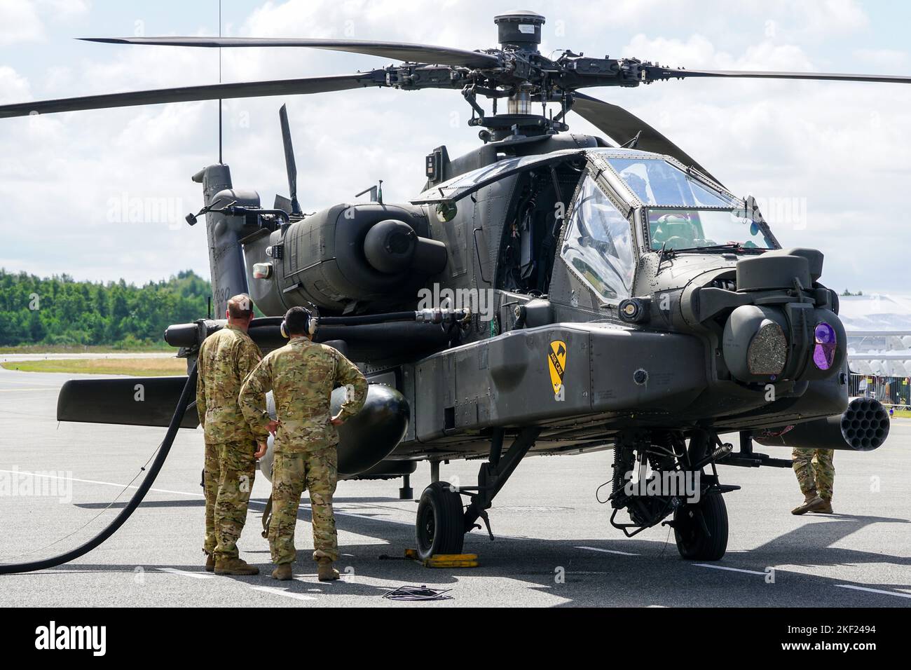Liepaja, Latvia - August 07, 2022: AH-64D Apache attack helicopter from ...