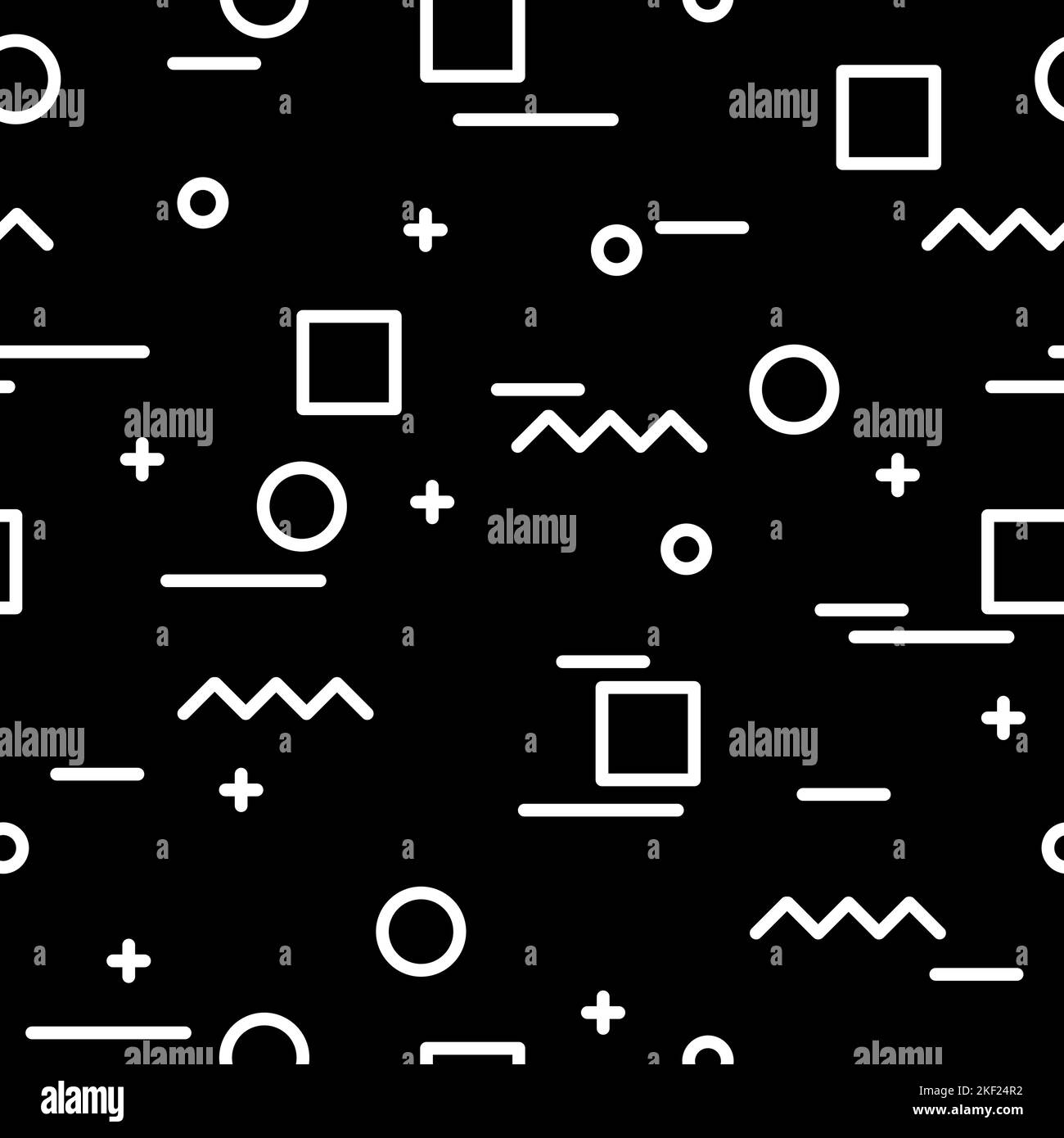 Memphis style texture. 1990s memphis seamless vector background. 90s ...