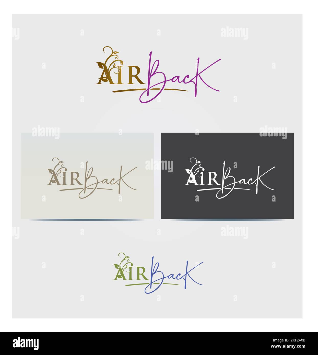 Letter Air Back Logo, Icon, Logo for Corporate Business, Card Mock up ...
