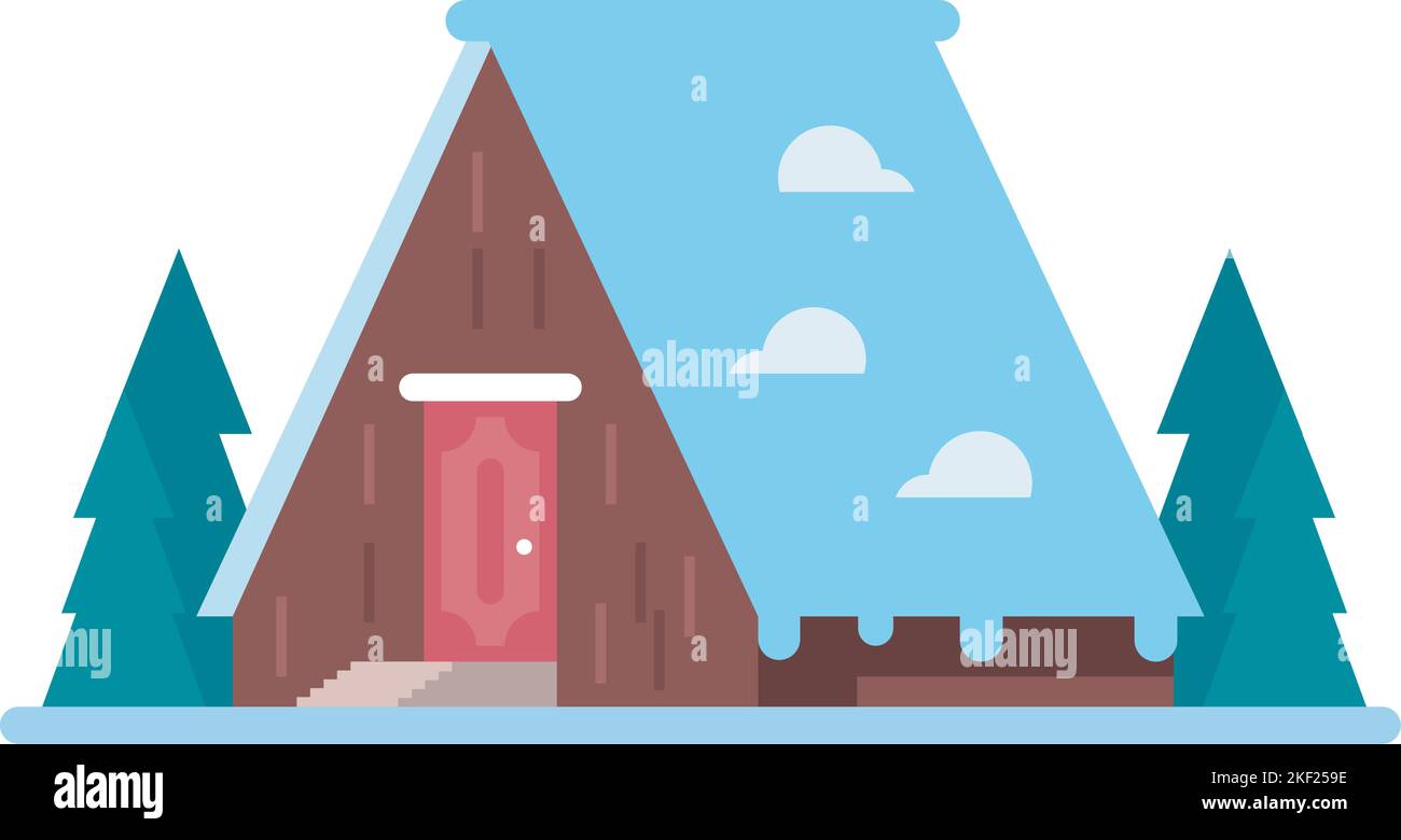 triangular house with snow Stock Vector Image & Art - Alamy