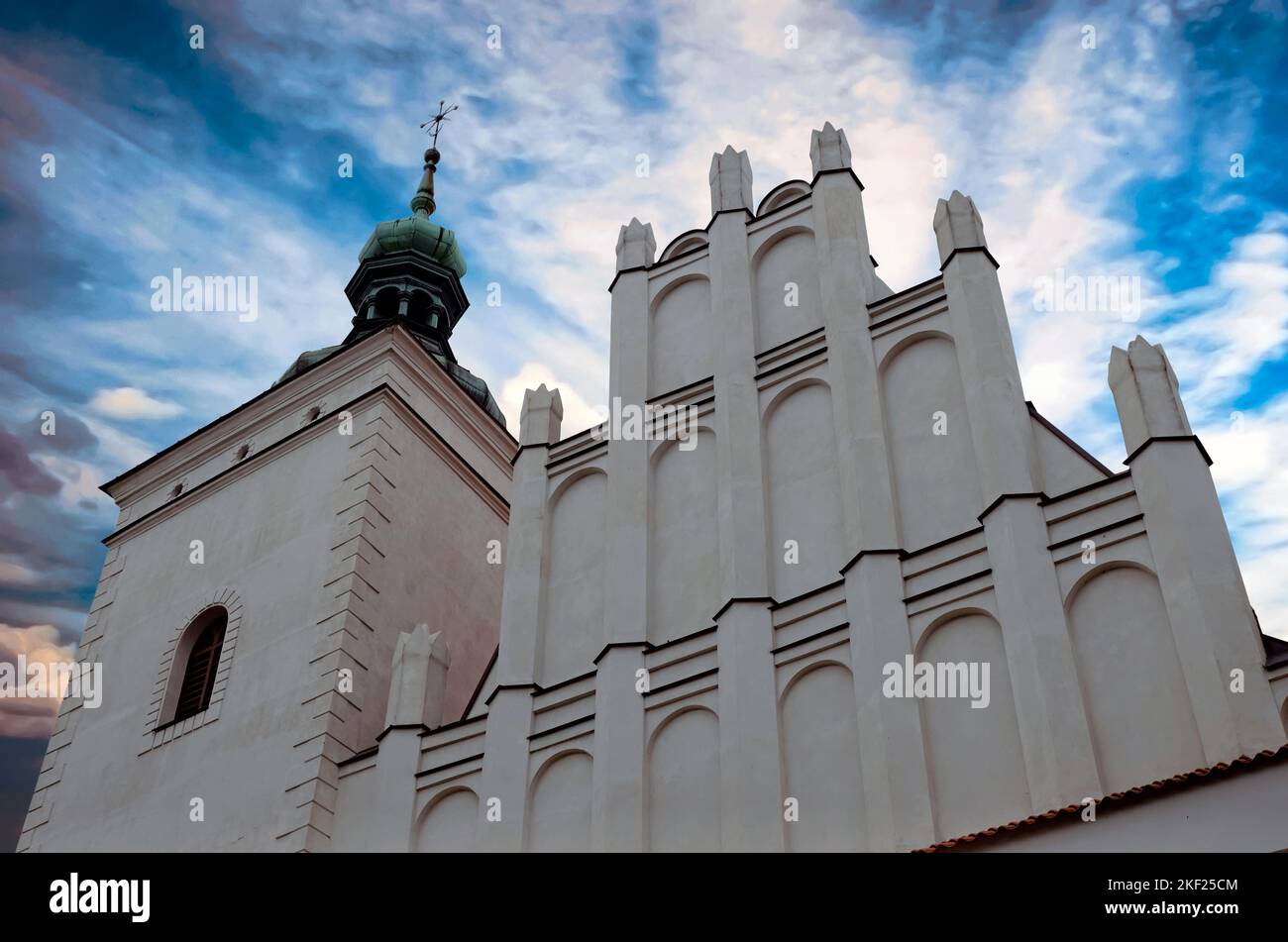 Facade of the church of the Assumption of the Blessed Virgin Mary the ...