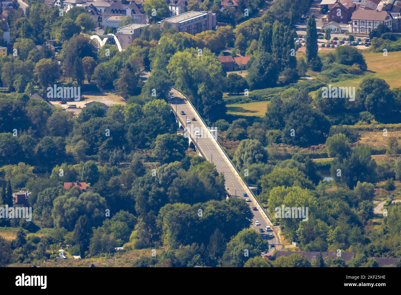 Luftbild, Herbeder Ruhrbrücke, geplanter Neubau, Heven, Witten ...