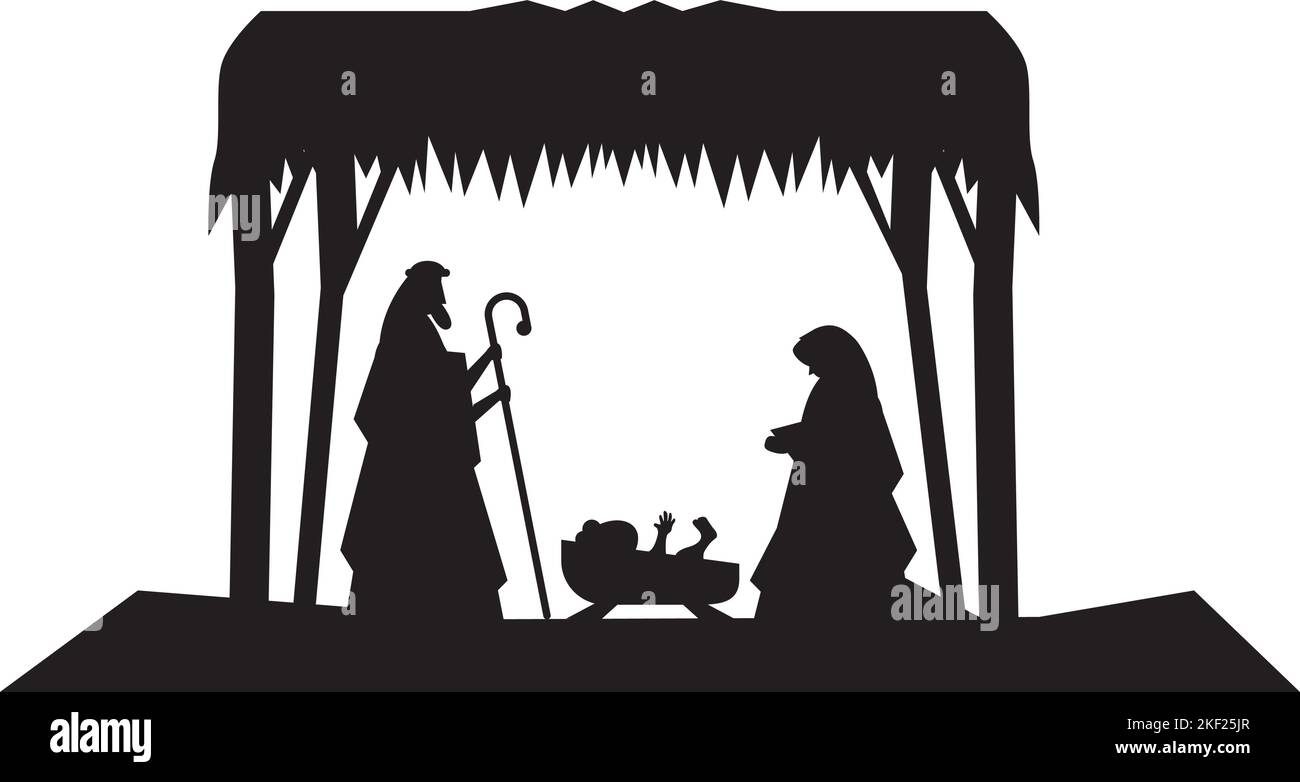 Family mary joseph baby Black and White Stock Photos & Images - Alamy