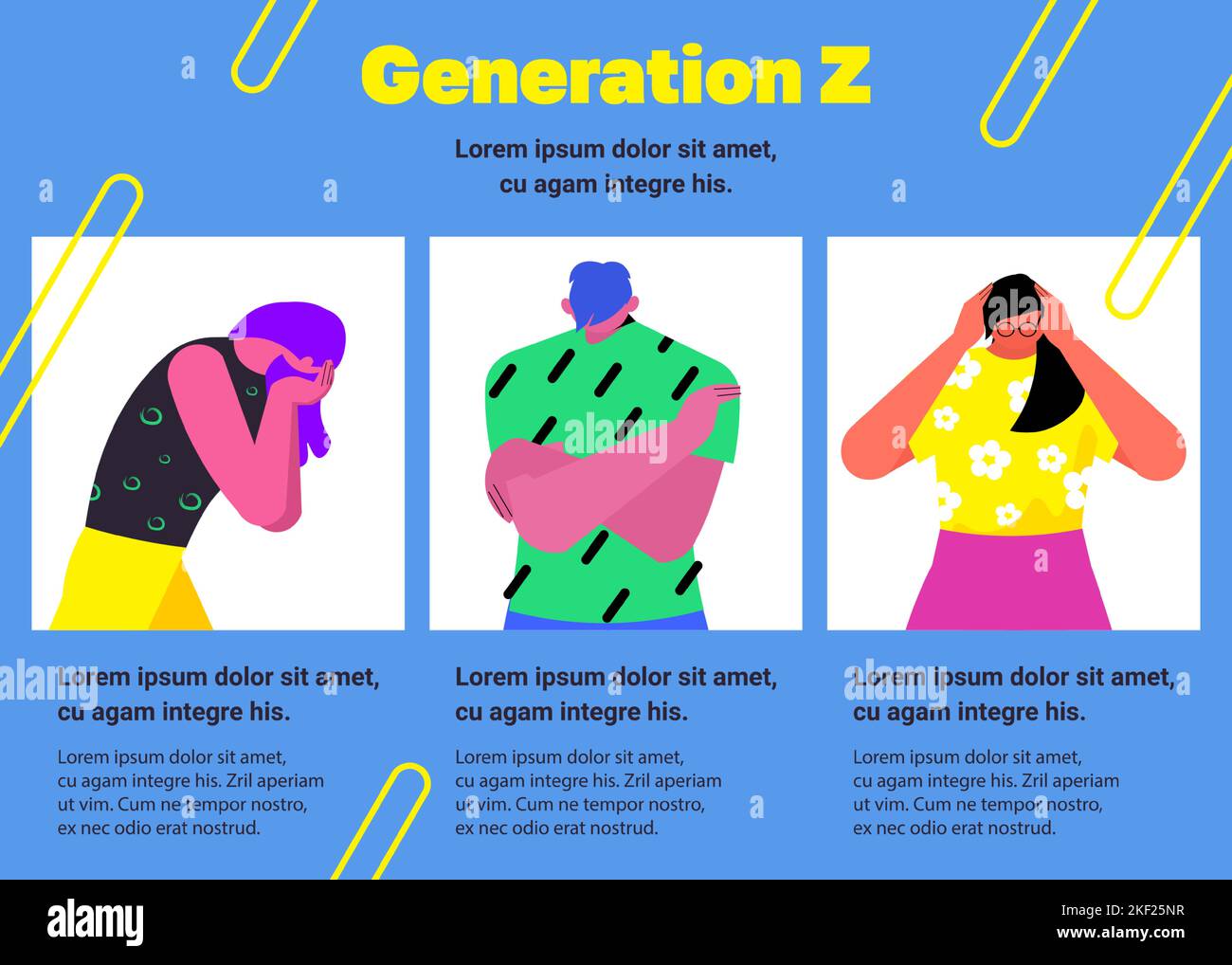 set young people in depression with confused mind generation z ...