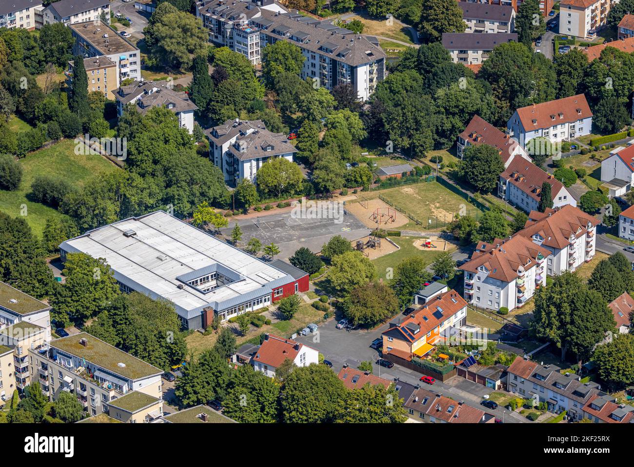 Luftbild, Baedekerschule, geplantes neues Bildungsquartier, Annen ...