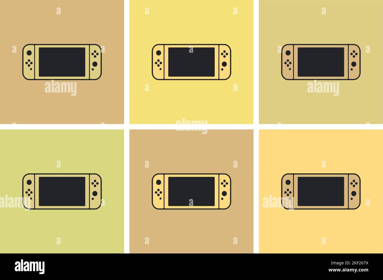 Game controller design template icon. Nintendo Switch. Gamepad Stock ...