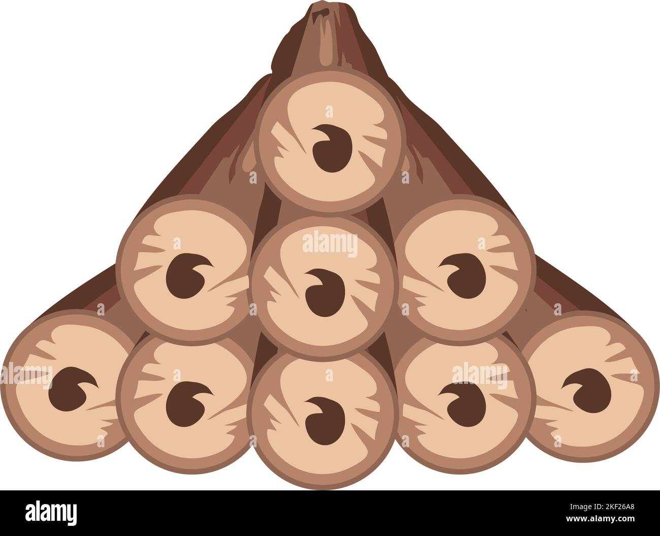 Cut tree trunk stacked Stock Vector Images - Alamy