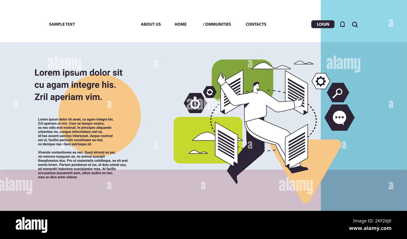 overworked businessman working with paper documents paperwork deadline ...