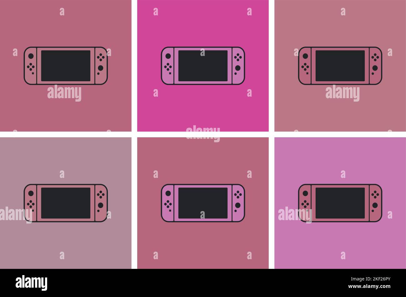 Game controller design template icon. Nintendo Switch. Gamepad Stock ...