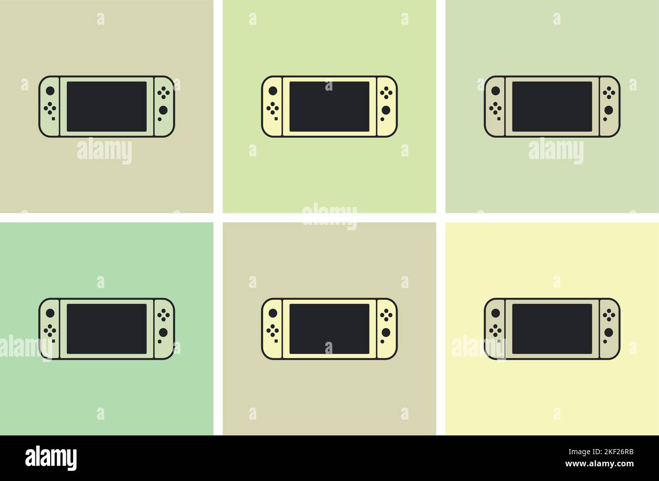 Game controller design template icon. Nintendo Switch. Gamepad Stock ...